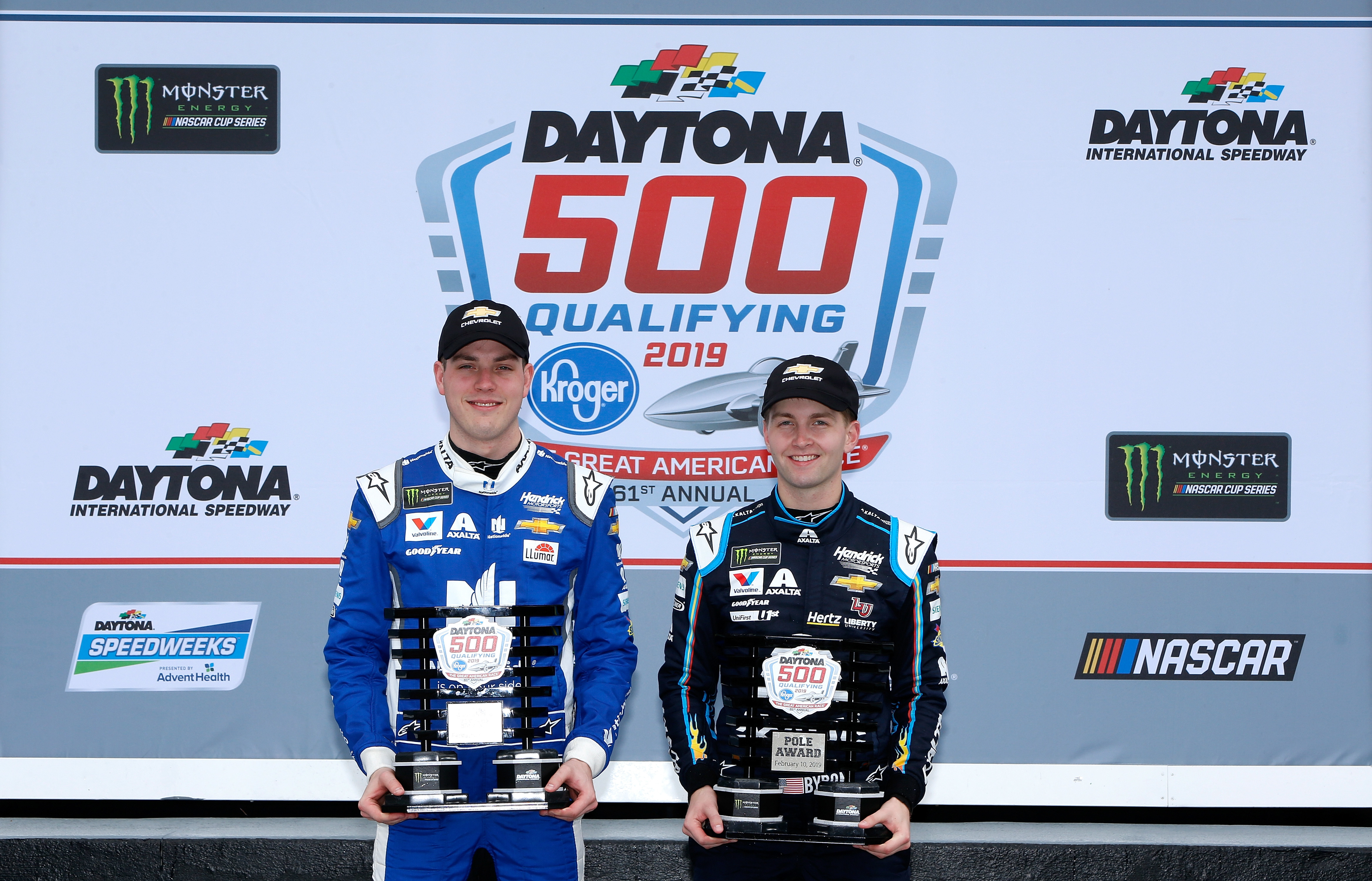 Celebrating a sweep of front-row starting spots for 'The Great American ...