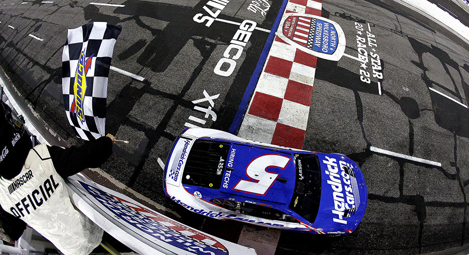 Larson celebrates All-Star Race win at North Wilkesboro | Hendrick ...