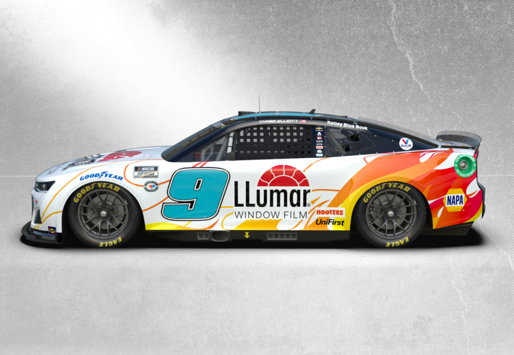 Every angle: 2023 No. 9 LLumar Chevrolet for driver Chase Elliott ...